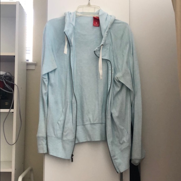 Nike | Tops | Nike Light Blue Zip Up Hoodie | Poshmark
